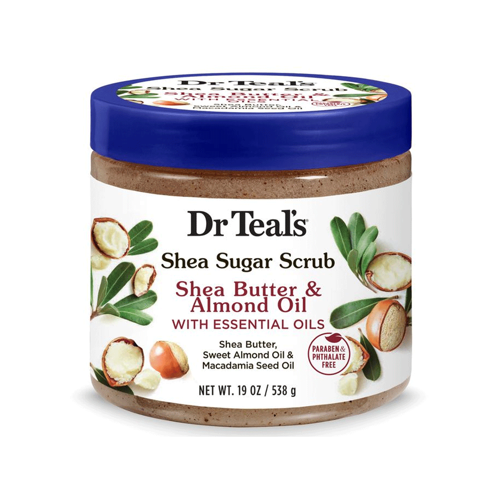 DR TEAL'S SHEA BUTTER AND ALMOND SUGAR SCRUB 538G – Skin Pop Essentiel