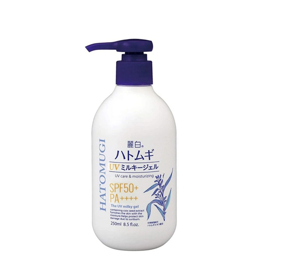 HATOMUGI UV MILKY GEL SPF50+ 250ML SUNSCREEN – Skin Pop Essentiel